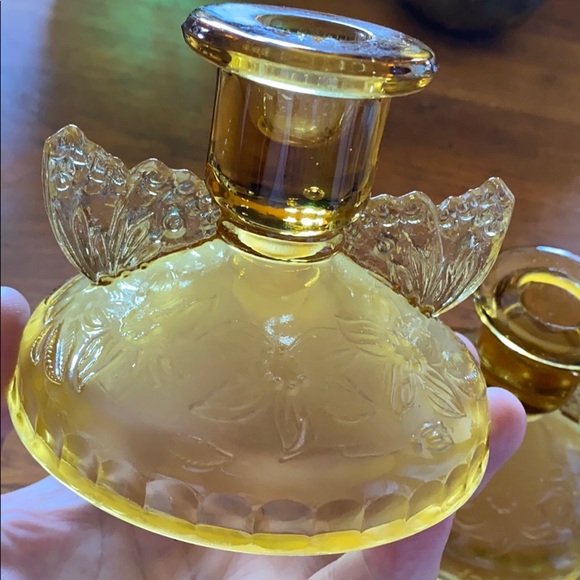 Sowerby | Accents | Sowerby Art Deco Amber Color Candlesticks | Poshmark